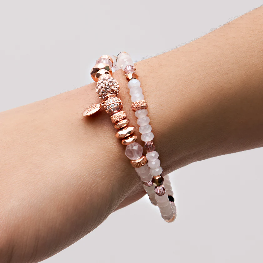 Hillberg And Berk Rose Quartz Double Wrap Bracelet – The Vault Jewelry Halifax