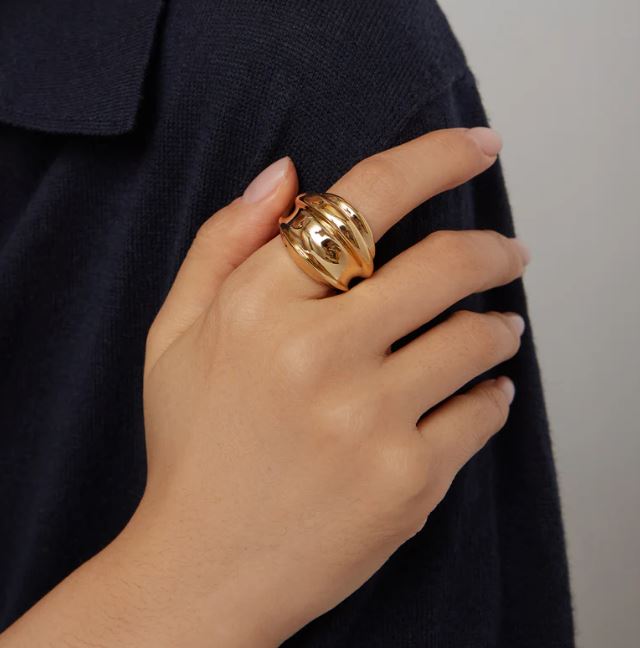 Jenny Bird Gold Leona Ring Size 8 – The Vault Jewelry Halifax