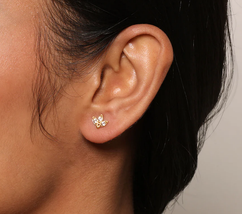 Satya 'Empowering Transformation' Lotus Studs – The Vault Jewelry Halifax
